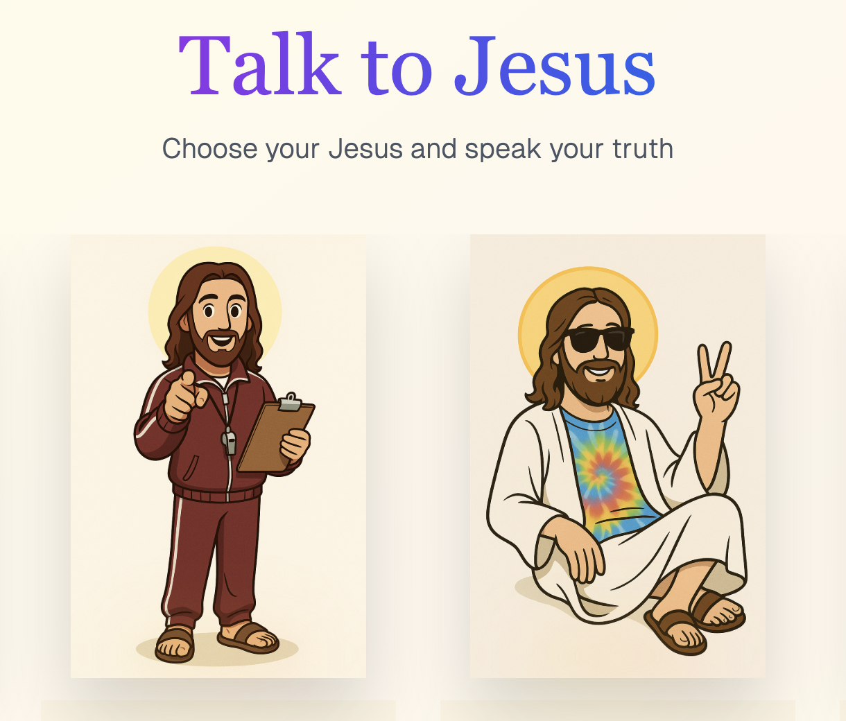 Talk to Jesus - Choose your Jesus and speak your truth
